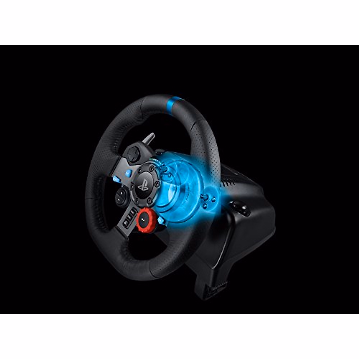 Logitech G29 Driving Force Racing Wheel and Floor Pedals, Real Force Feedback, Stainless Steel Paddle Shifters, Leather Steering Wheel Cover, Adjustable Floor Pedals, EU-Plug, PS4/PS3/PC/Mac, Black