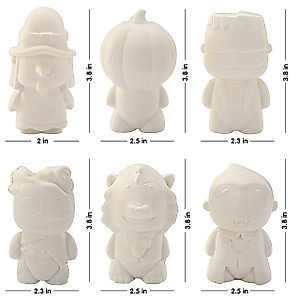 JOYIN Halloween Squishy Toys Coloring Craft Kit with 6 Different Characters, 6 Colors Paints, and 3 Paintbrushes. Art & Craft Kit DIY Set Halloween Party Games for Kids Activities Party Favors