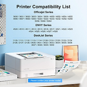 WEKVA Remanufactured Ink Cartridge Replacement for HP Ink 63 63XL Works for HP OfficeJet 3830 4650 4655 5255 5258 5200 3833 Envy 4520 4512 DeskJet 1112 2130 3630 3633 Printer (1 Black,1 Color,2 Pack)