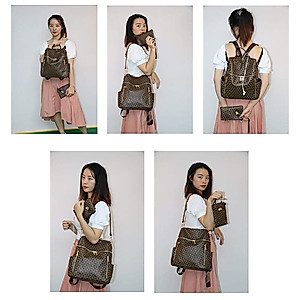 Makes Backpack Purse for Women PU Leather backpack Design Convertible handbag with Purse 2 Piece