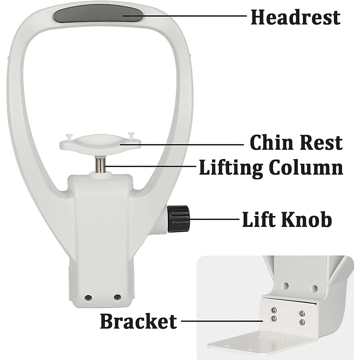 CFDZCP Optometry Lifting Chin Bracket Forehead Support Plastic Optometry Accessories ，Optical Instrument Chin Rest Forehead Bracket Set for Auto Refractometer and Other Devices