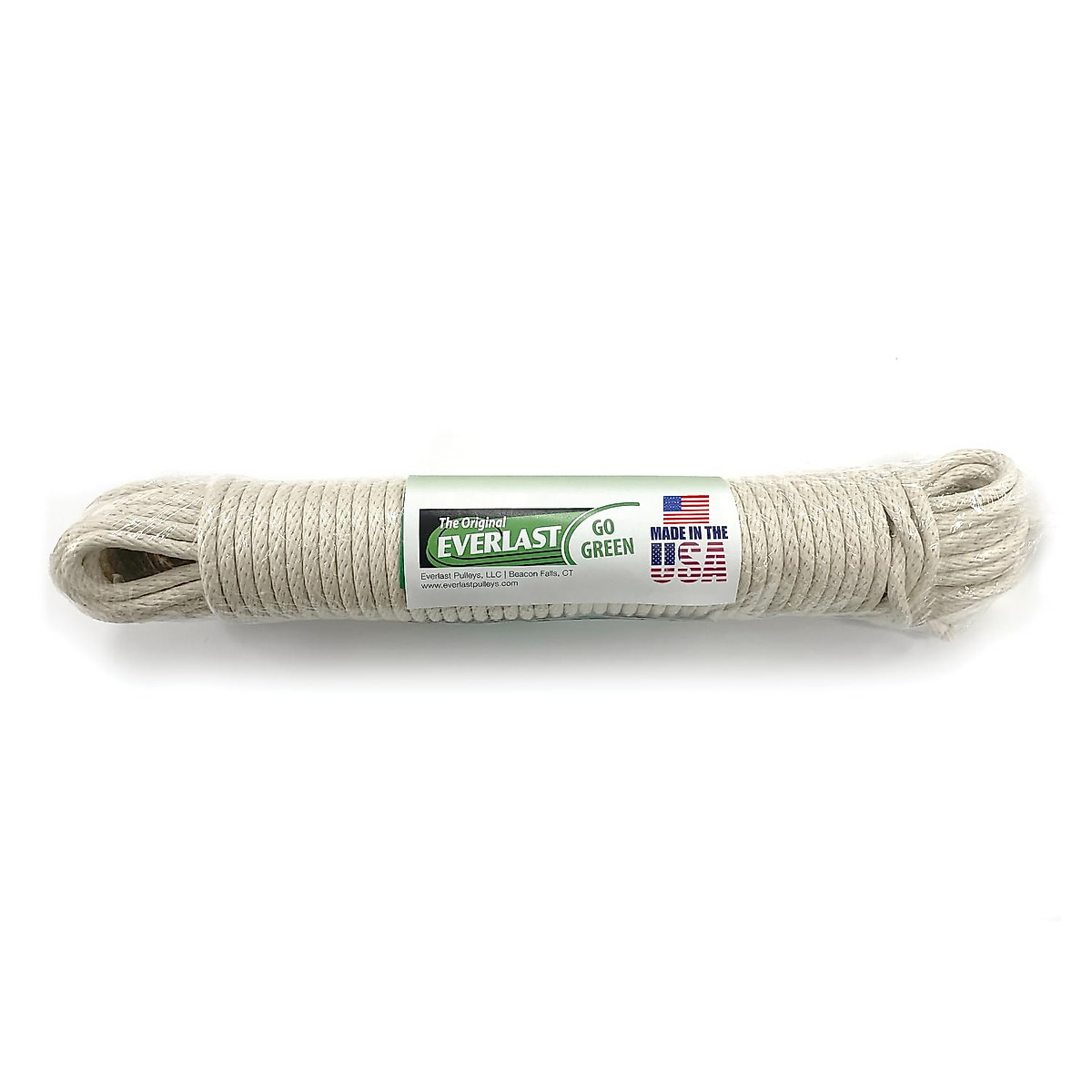 Everlast Pulleys #100 Clothesline Kit Complete with 2 Pulleys, 3 Separators, 1 Line Tightener, 2 Hooks, and 100 feet of Premium #8 Clothesline. Perfect for Hanging Laundry. Easy to Set up!