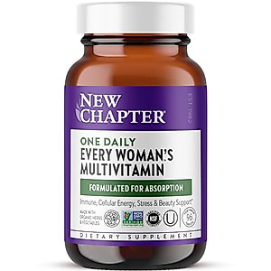 New Chapter Women's Multivitamin for Immune, Beauty + Energy Support with 20+ Nutrients -- Every Woman's One Daily, Gentle on the Stomach, 96 Count