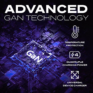 STATIK 100W GaN Charger Super Fast Charger Block USB C - 3 Ports Wall Charger Block Type C Plug Adapter, High-Speed Power Compatible with MacBook Pro Air, iPhone, Samsung, Laptop Chargers & adapters