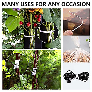 White Paper Twist Ties 100 Pcs 5" Reusable Bread Ties Twisty-ties White Twist Ties Bag Ties Twist Ties for Bags Bread Wire Ties Reusable Twist Tie for Party Cello Candy Bread Coffee Bags Cake Pops