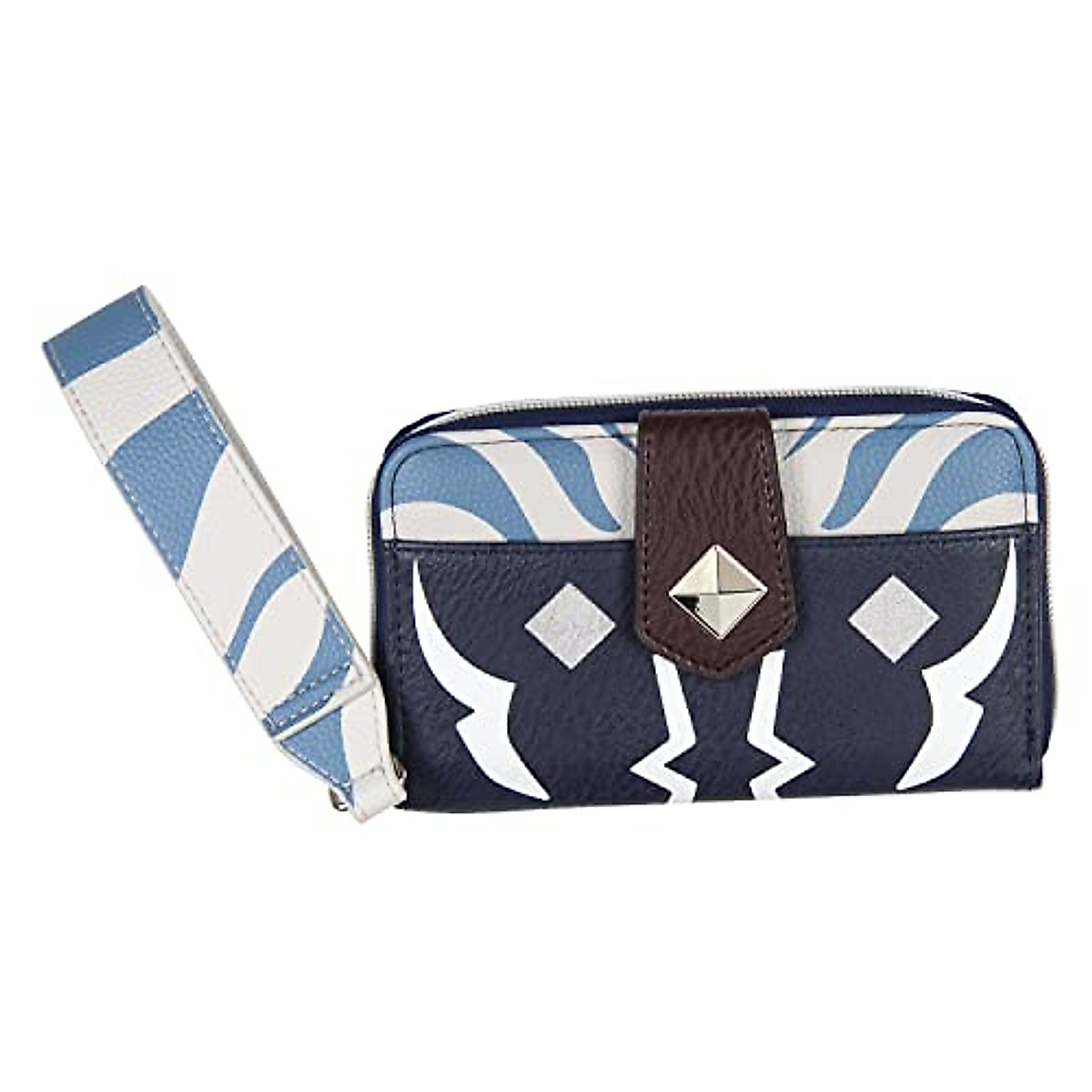 Star Wars Ahsoka Tano Full Zip Closure Wristlet Wallet w/Tech Pocket And Wrist Strap