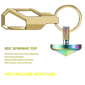 Colorful Metal Spinning Top Stainless Steel Precision Gyroscope Anti-Gravity Spinner Top Perfect Balance Desktop Toy, Unique Gift for Men/Adults
