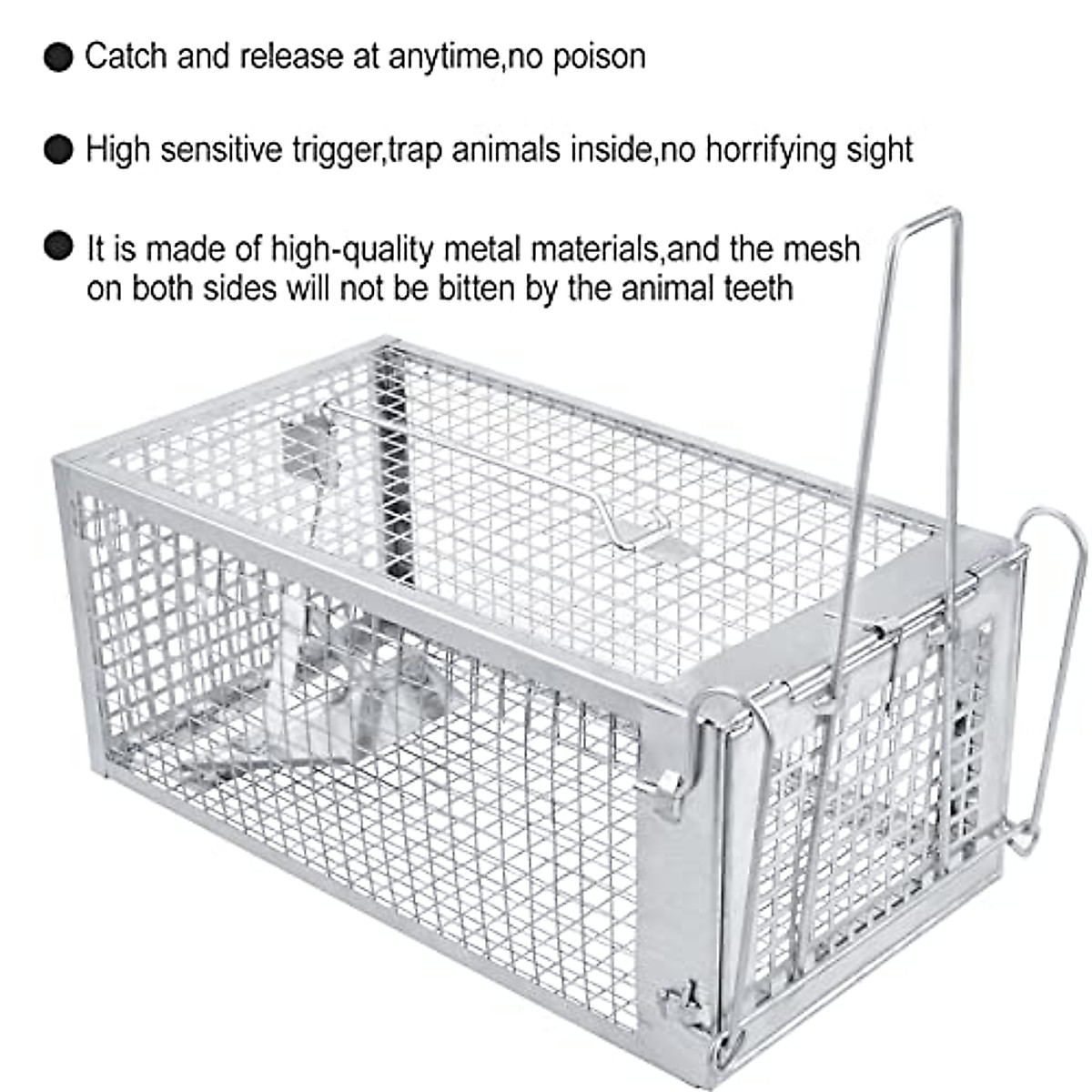 Mouse Trap,Humane Mouse Mice Trap Cage,Indoor Rat Trap,Live Pest,Squirrels, Chipmunks, Rats,Mouse Catching and Release Cage