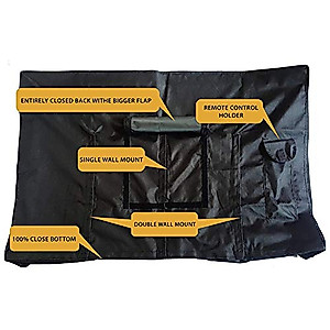 Outdoor TV Cover 50" - 52" - with Bottom Cover - The Weatherproof and Dust-Proof Material with Free Microfiber Cloth. Protect Your TV Now!