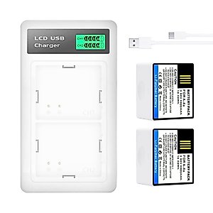 NBZZ Battery for Arlo Pro 3 Pro 4 with Dual Charger Rechargeable Battery 4800mAh for Arlo Ultra Ultra 2 Camera Battery Accessories VMC4040P VMA5400 4800mAh (2 Batteries with Charger Hub)