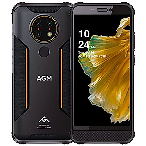 AGM H3 Rugged Smartphone, 4G LTE Rugged Phone Unlocked Android 11, 13MP Infrared Night Camera, Fingerprint and Face ID, 2W Front Speaker, 5.7" HD+ Screen, 5400mAh, 4GB+64GB, Unlocked Rugged Smartphone