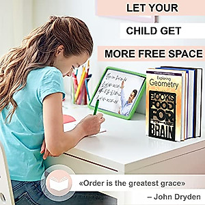 Metal Book Ends For Shelves - Trendy Black Bookends For Heavy Books With Non-Slip Pads - Unique Decorative Book Stoppers Match Home, Office, School, Library - 2 Piece Holder Set For Movies, CDs, Books