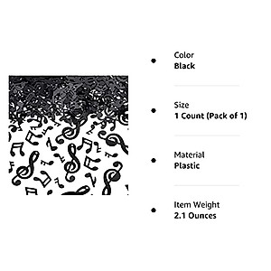 Music Confetti Music Note Cutouts Black Musical Confetti Notes for Music Party Recital Reception Baby Shower Wedding and Birthday Party Decoration (3000)