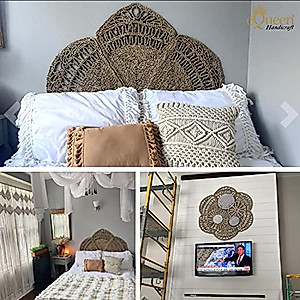 Round Rug 4ft, Seagrass Rug for Area Rugs, Rattan Decor, Boho Carpets and Rugs Living Room and Dining Room Rugs for Under Table, Farmhouse Area Rug, Jute Rug Round, Circle Rug for Wall Decor 4ft