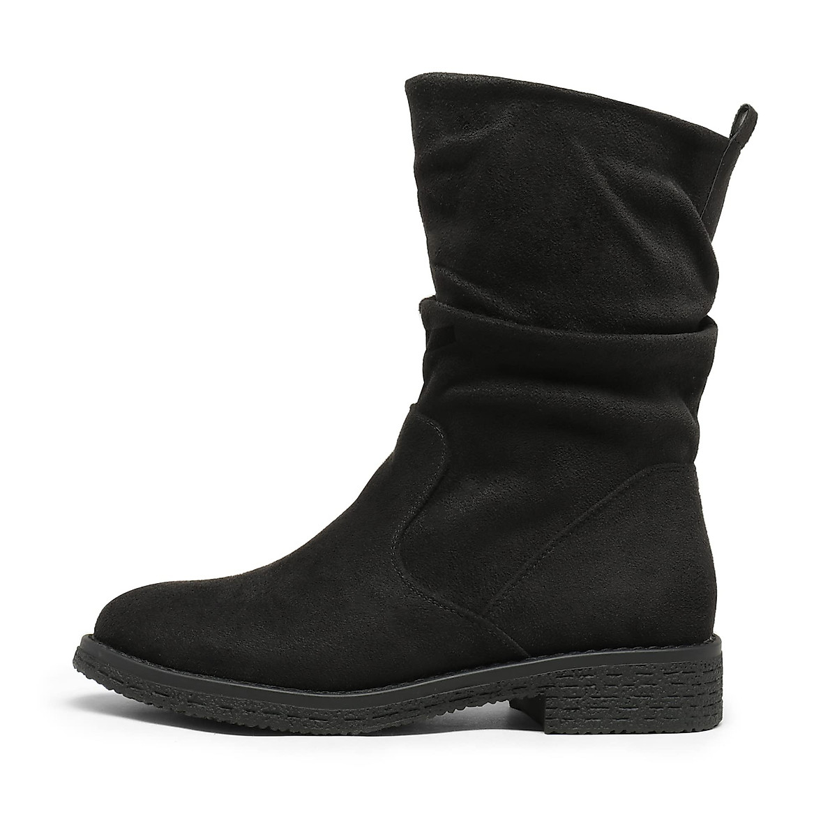 DREAM PAIRS Women's DMB213 Mid Calf Combat Riding Fashion Winter Boots Black Size 8