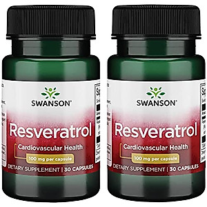 Swanson Resveratrol 100 100 Milligrams 30 Capsules (2 Pack)