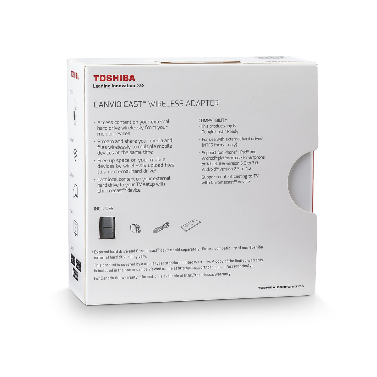 Toshiba Canvio Cast Wireless Adapter (HDWW100XKWU1)