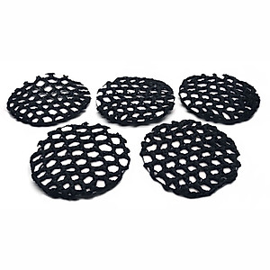 GARASANI 5 Pack Women Ballet Dance Skating Snoods Hair Net Bun Cover Black (Bold mesh)