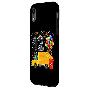 iPhone XR Happy 12 Birthday Rear Loader Garbage Truck Case