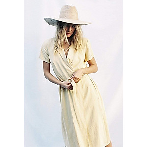 Lack of Color Women's Palma Wide Fedora (Natural Palm Leaf, Small/Medium)