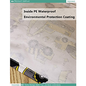 FANKANG Square Nursery Hamper Storage Bins Canvas Laundry Basket Foldable with Waterproof PE Coating Large Storage Baskets Gift Baskets for Children, Office, Bedroom, Clothes,Toys (square engineering)