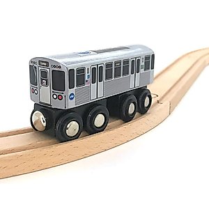Munipals MP03-11BN CTA Chicago 'L': Brown Line The Loop Wooden Train Car