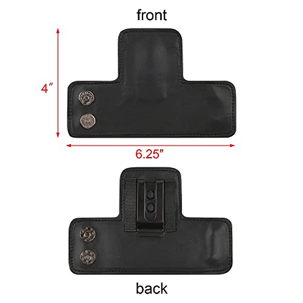 Beautyflier Black PU Leather Stethoscope Holder with Clip for All Models: Littmann, ADC, MDF, Adscope, Perfect for Physicians, Nurses, EMT, Medical Nursing Students, Work with Comfort (Black)