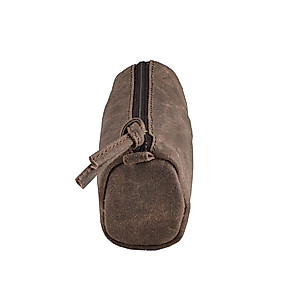 Gootium Vintage Waxed Canvas Pencil Case Organizer For Artists, 7"x2"x2.5"