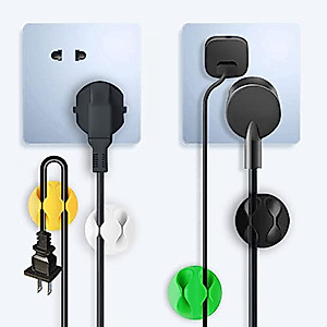 Fanoshon 35 PCS Charging Cable Protectors Charger Cord Savers for iPhone Cables, Spiral Silicone USB Cable Ends Markers Covers for Most Cellphone and Tablet Data Lines (with 4 pcs Desk Cable Drops)