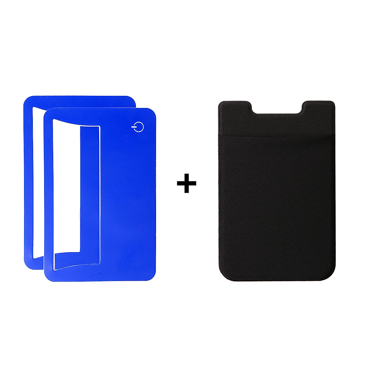 Portable Card Sized Magnifiers Built-in LED Can Stick on Smart Phone Father's Mother's Gifts - 2 Packs