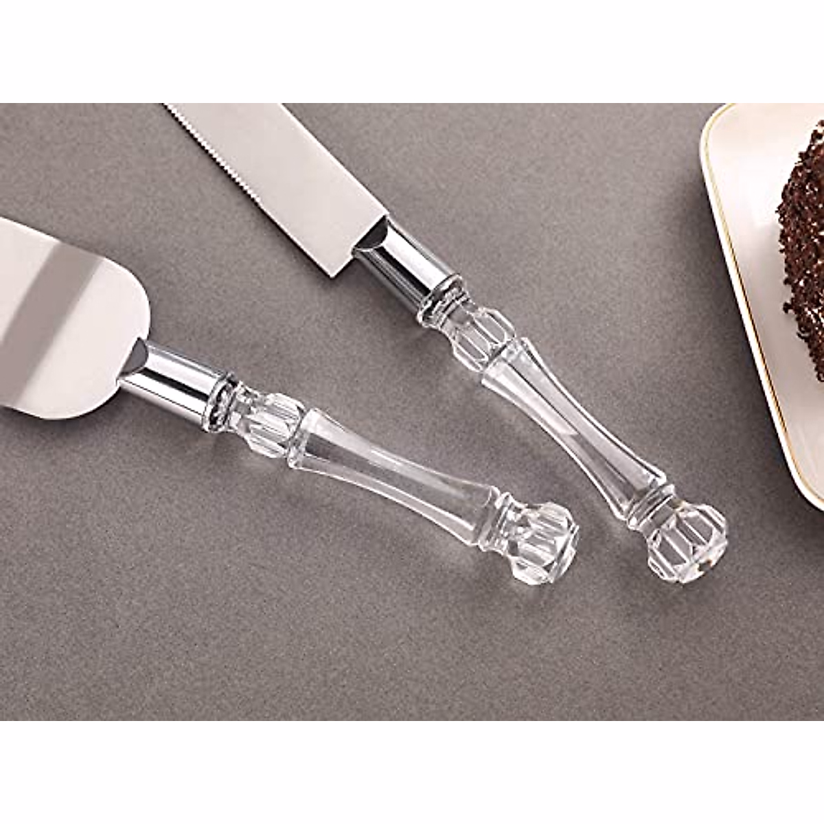 AW BRIDAL Cake Cutting Set for Wedding- Mr and Mrs Cake Cutter, Wedding Cake Knife and Server Set Engagement Anniversary Birthday Gifts