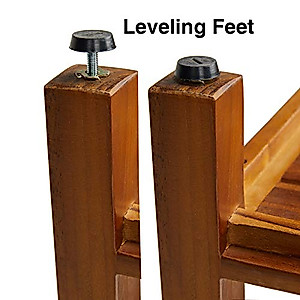 TeakCraft Teak Shower Bench with Shelf 21 Inch, Fully Assembled Teak Wood Shower Stool, Shower Bench for Elderly, Indoor and Outdoor Use, The Theia