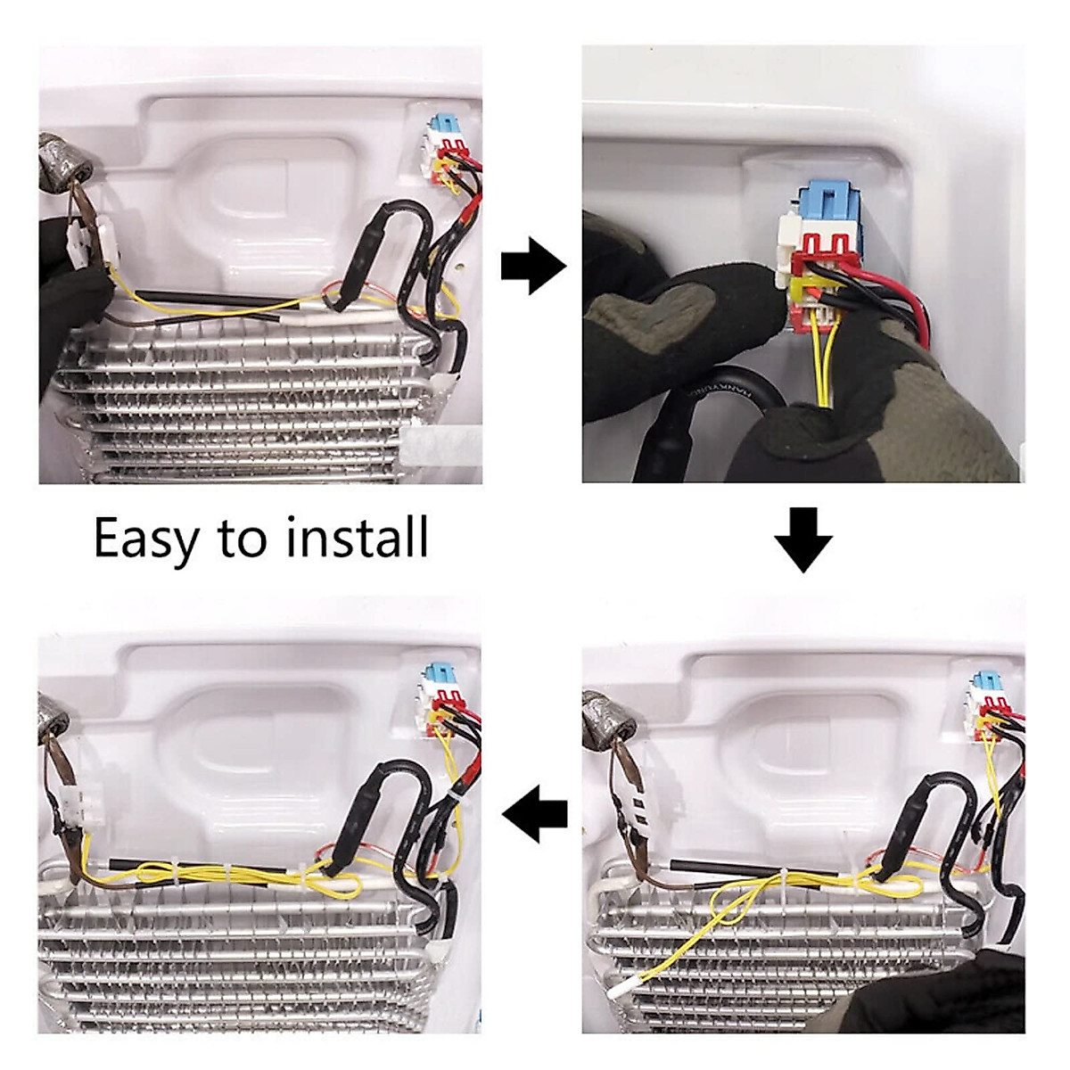 DA32-00006W 4PCS Defrost Temperature Sensor for Samsung Refrigerator RB1944SL RB215LABP RS253BASB RS255BASB RS2577BB RS253BABB by GRABOTE