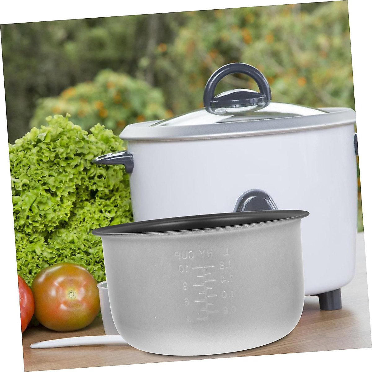 Luxshiny Rice Container Power Cooker Replacement Inner Pot 4L Non-stick Interior Inner Cooking Pot Electric Pressure Cooker Pot Liner Perforated Baking Mat