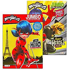 Disney Bundle Miraculous Ladybug Activity Set for Kids - with 80pg Coloring Book, Grab n Go Play Pack, Imagine Ink Stickers, and More (Miraculous Party Supplies)