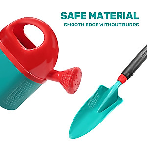 CUTE STONE Kids Gardening Tool Set, Garden Toys with Wheelbarrow, Watering Can and Shovel, Pretend Play Outdoor Indoor Toys, Gifts for Toddlers Boys and Girls