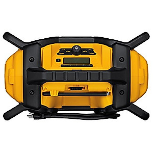 DEWALT 20V MAX Bluetooth Radio, 100 ft Range, Battery and AC Power Cord Included, Portable for Jobsites (DCR025)