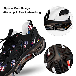 Interlocking Hearts American Colorado Flag Sport Shoes for Men Women Non Slip Lightweight Breathable Walking Running Shoes 8women/6men