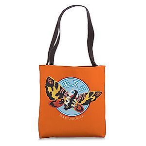 Godzilla Mothra Illustrated Orange Tote Bag