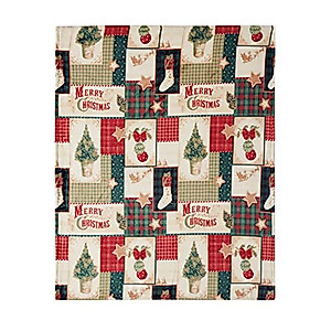 GoodGram Ultra Plush Christmas & Halloween Themed Fleece Throw Blankets - Assorted Styles (Farmhouse Plaid Merry Christmas)