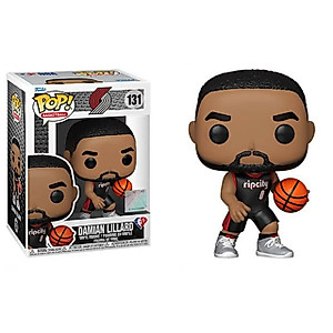 POP NBA: Blazers - Damian Lillard (Black Jersey) Funko Vinyl Figure (Bundled with Compatible Box Protector Case)