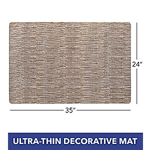 SoHome Ultra Thin Indoor Door Mat Kitchen Mat, Low Profile Stain Resistant Nonslip Design, Machine Washable, 24" x 35", Gray Gold