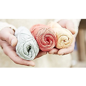 [ Set of 2 Skeins ] SMC Catania Originals 100% Mercerized Cotton Yarn, Total 3.52 Oz. Each 1.76 Oz (50g) / 136 Yrds (125 m) Amigurumi Yarn Fine-Sport 2 (263 Soft Apricot)