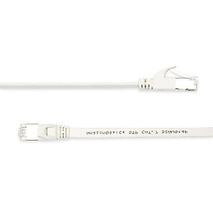 Amazon Basics RJ45 Cat 7 Ethernet Patch Cable, Flat, 600MHz, Snagless, Includes 15 Nails, 30 Foot, White