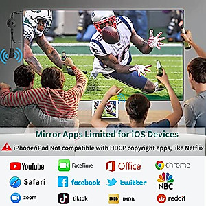 DRYMOKINI 4K Wireless HDMI Adapter, WiFi Streaming Movies, Shows, and Live TV Receiver from iPhone, iPad, Android, Tablet, Window to HDTV/Monitor/Projector, Miracast, Airplay, DLNA, Chrome