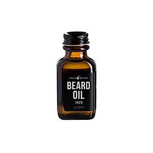 Fresh Beards 1920 Beard Oil - Classic Barbershop Fragrance - Scented Mens Beard and Mustache Oil - Soothing Anti-Itch Moisturizer & Softener for Dandruff Provention and Healthy Beard Growth