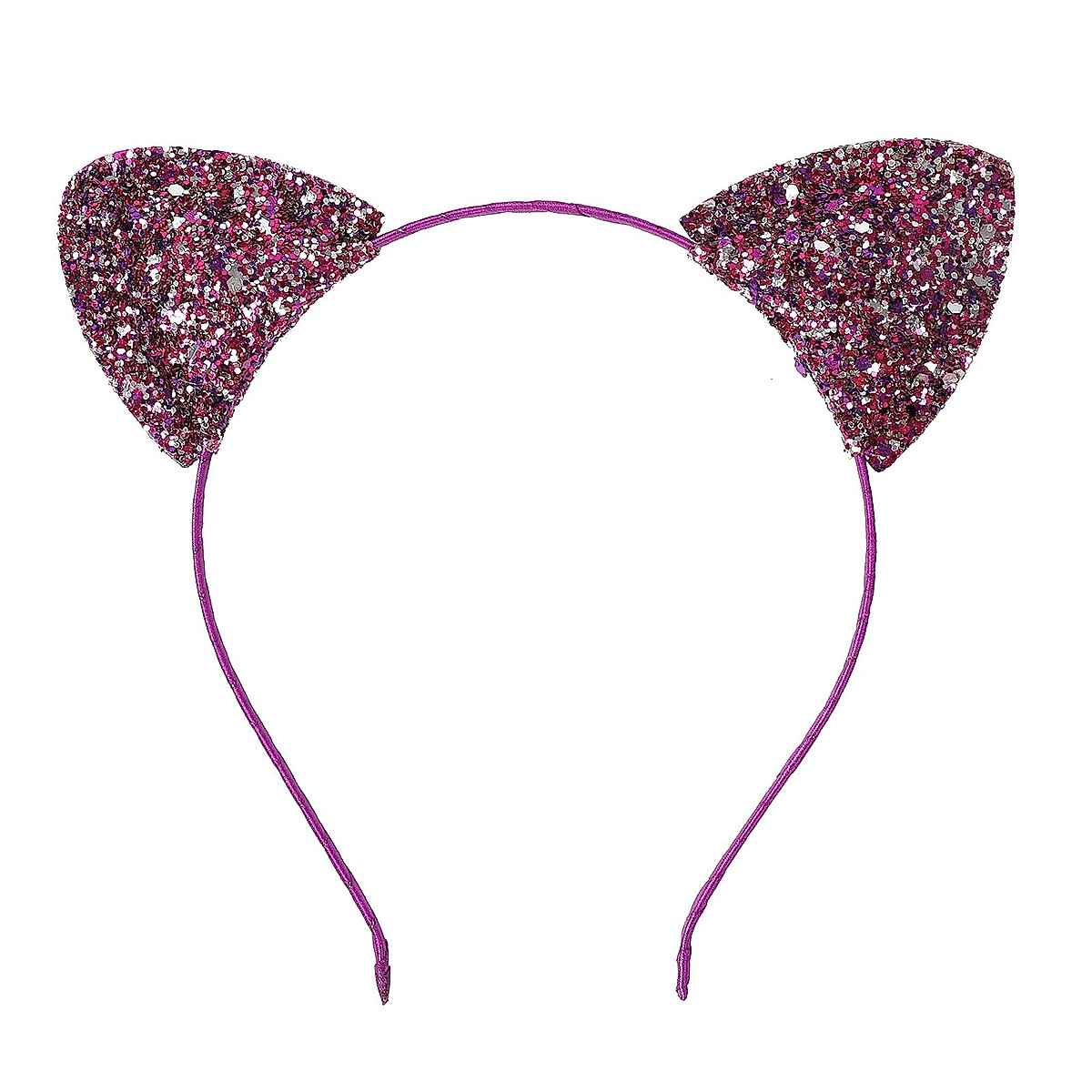 LIRILA Cat Ears Headbands, Shiny Headbands Cute Ears Makeup of Party Decoration/Daily Wearing for Women and Girls, Pack of 5