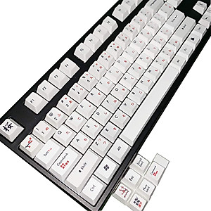 104 Keys Sakura Japanese Cherry Profile PBT Keycaps Top Printed Dye Sublimation Switch ANSI Layout for Cherry RGB MX Mechanical Keyboard Gaming Replace