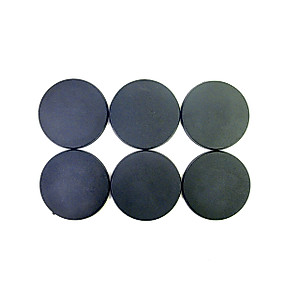 Hedral Value Pack of 6 - 60MM Round Black Miniature Dreadnought Model Bases for Tabletop or Miniature Wargames