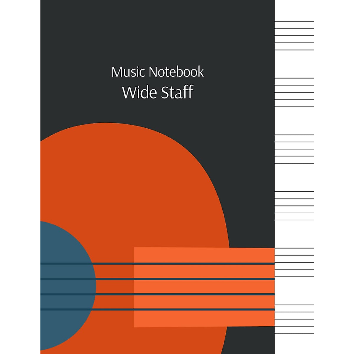 Music Notebook Wide Staff: Blank Sheet Music Writing Notebook For Beginners And Intermediate, Music Manuscript Paper With. 120 Pages 6 Staves Per ... Gift For A Music Producer Or Teacher]